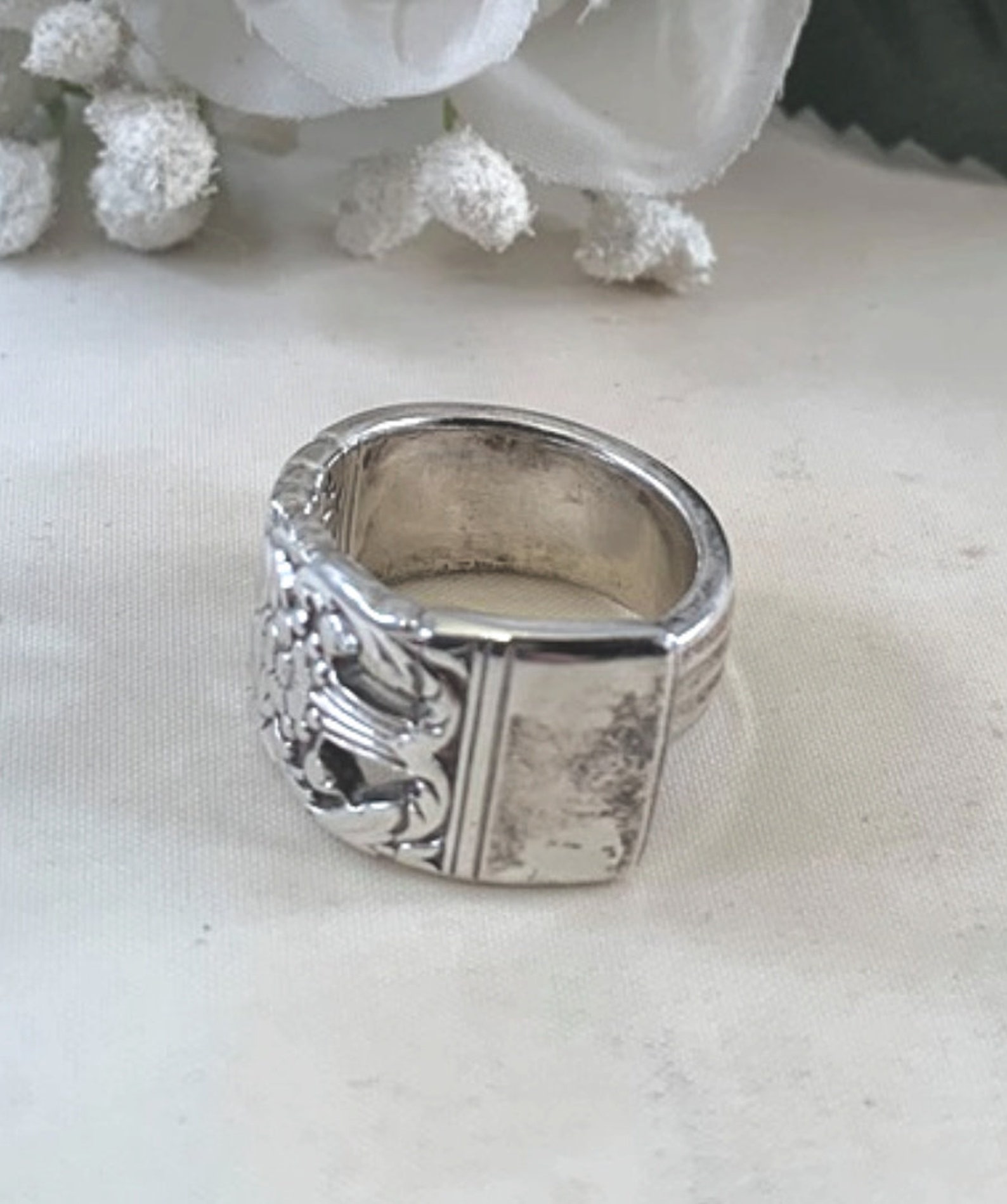 Custom Silver Spoon Ring Spoon Handle Ring Flatware Ring | Etsy