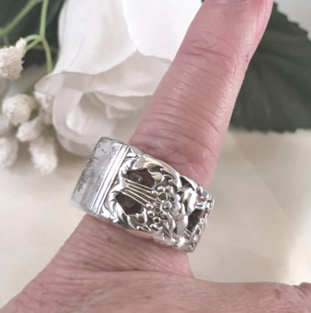 Custom Silver Spoon Ring, Spoon Handle Ring, Flatware Ring, Silverware ...