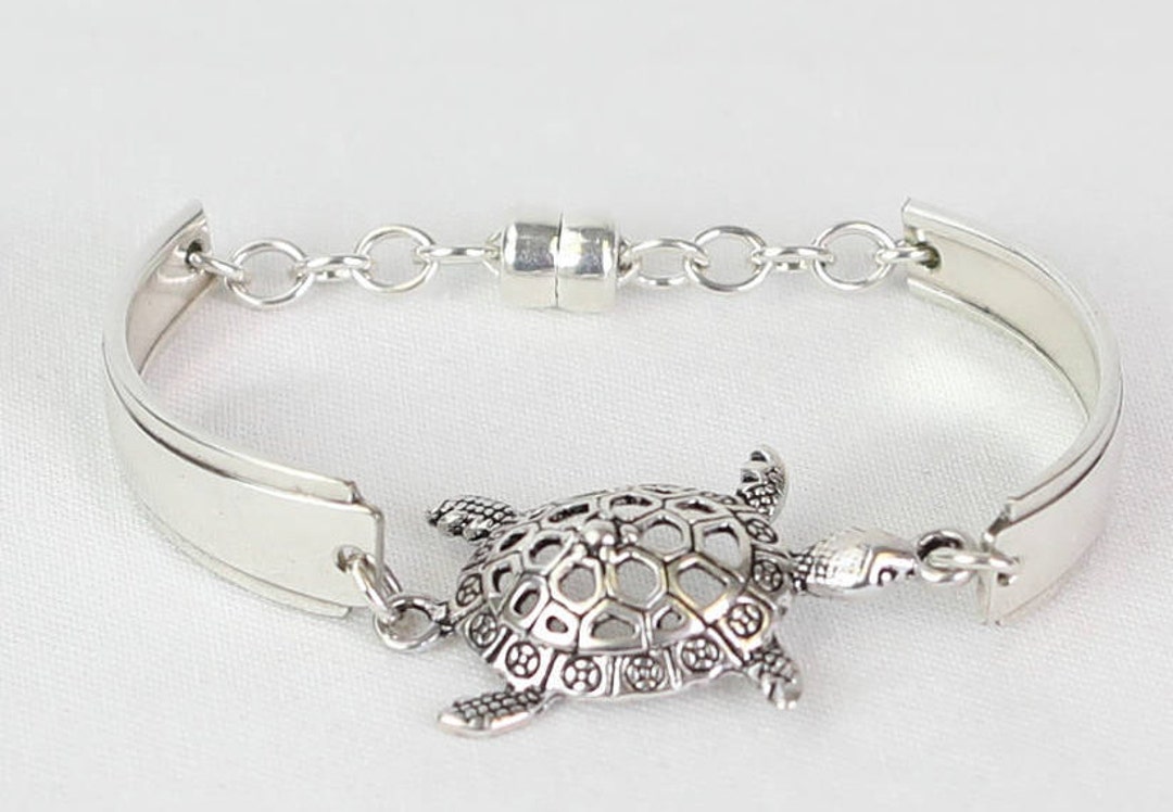Vintage Silverware Jewelry With Sea Turtle Bracelets for Women , Unique ...