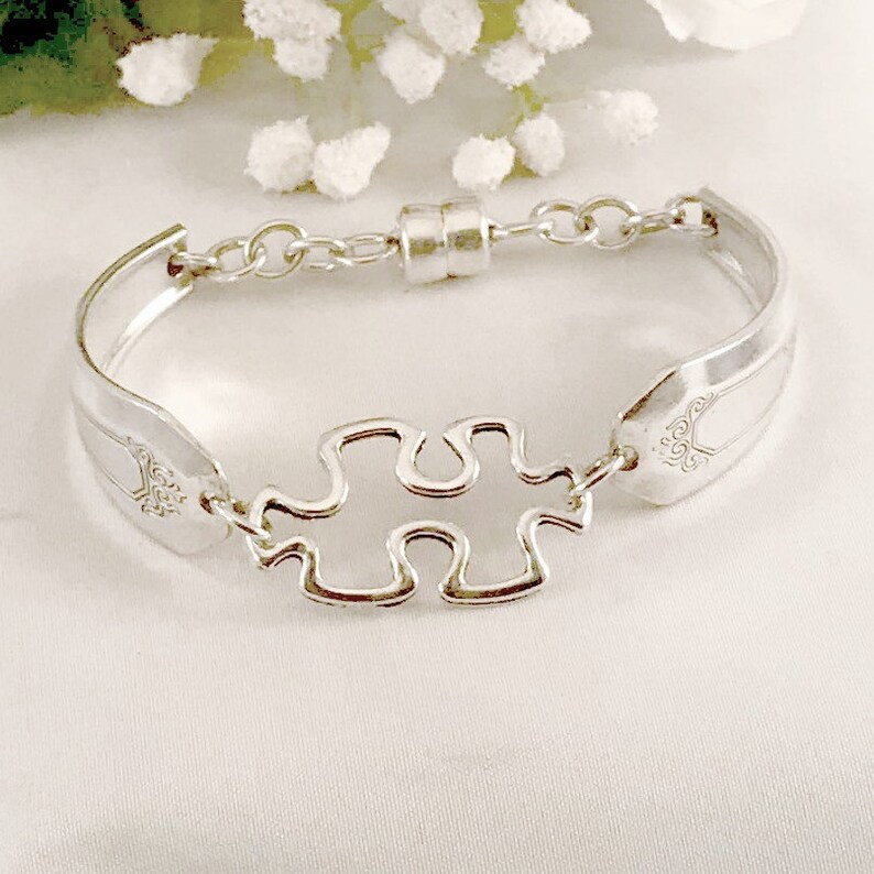 Autism Awareness Bracelet Silverware Jewelry Autism Mom - Etsy