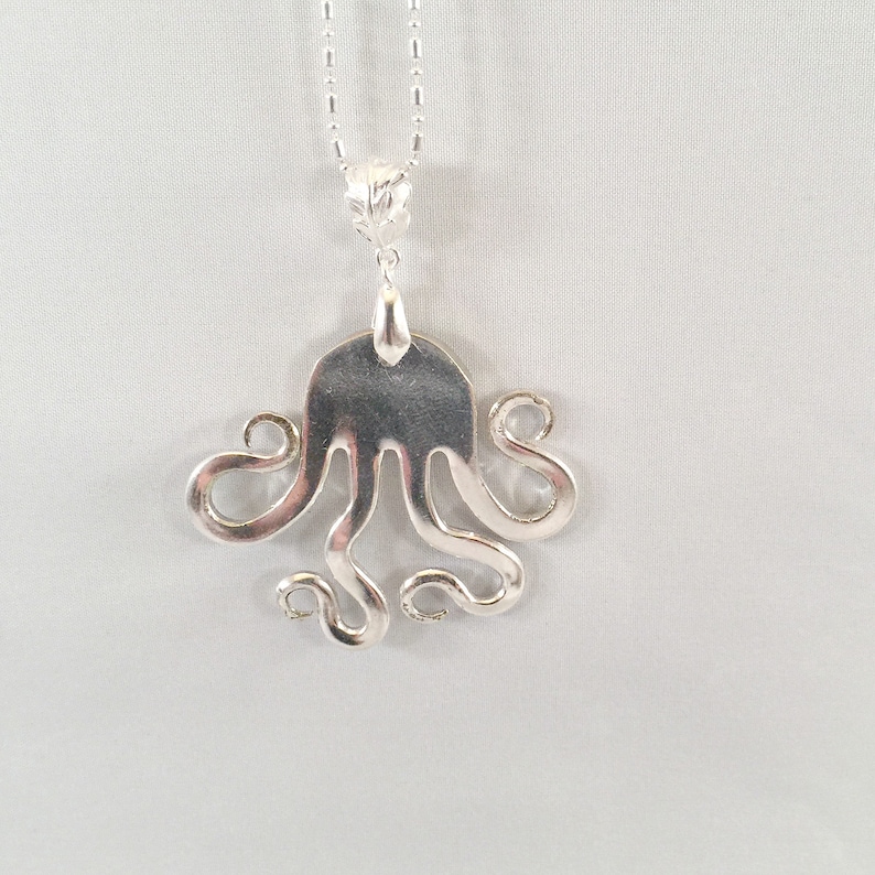 Octopus Antique Silverware Fork Necklace Fork Jewelry Vintage - Etsy