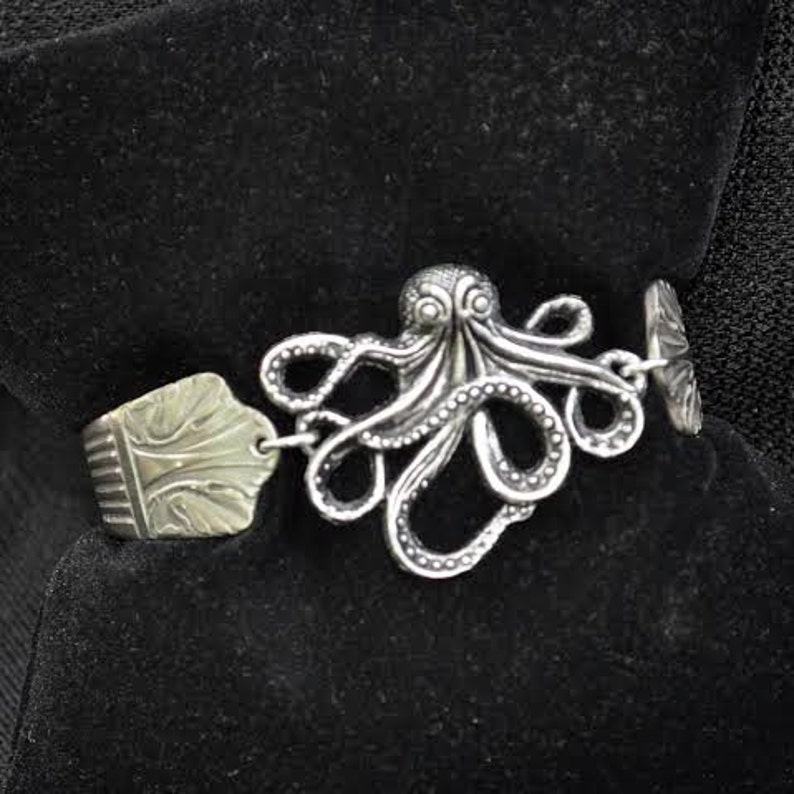 Steampunk Octopus Spoon Bracelet for Women Vintage Silverware | Etsy