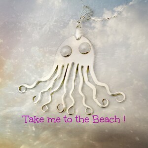 Upcycled Silverware Octopus Necklace Jewelry With Birthstone, Unique ...