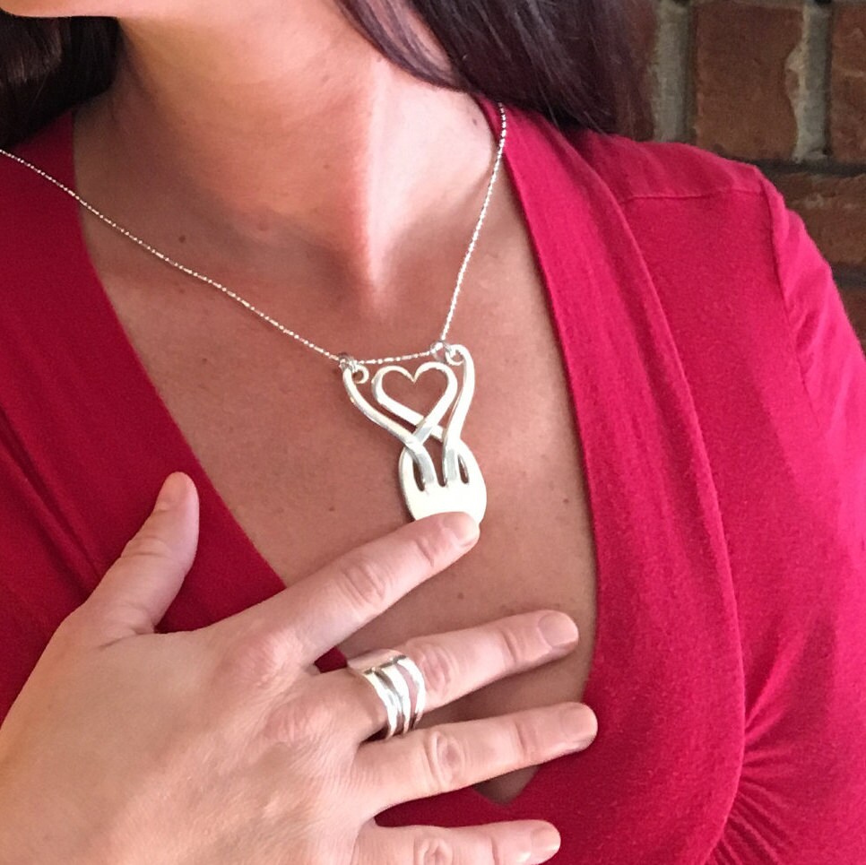 Fork Jewelry, Vintage Spoon Necklace Silverware Jewelry for Women ...