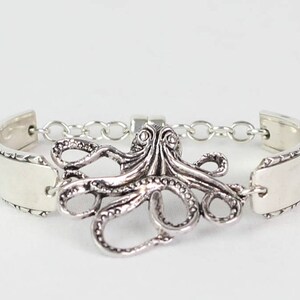 Octopus Bracelet, Octopus Jewelry, Vintage Silverware Jewelry, Animal ...