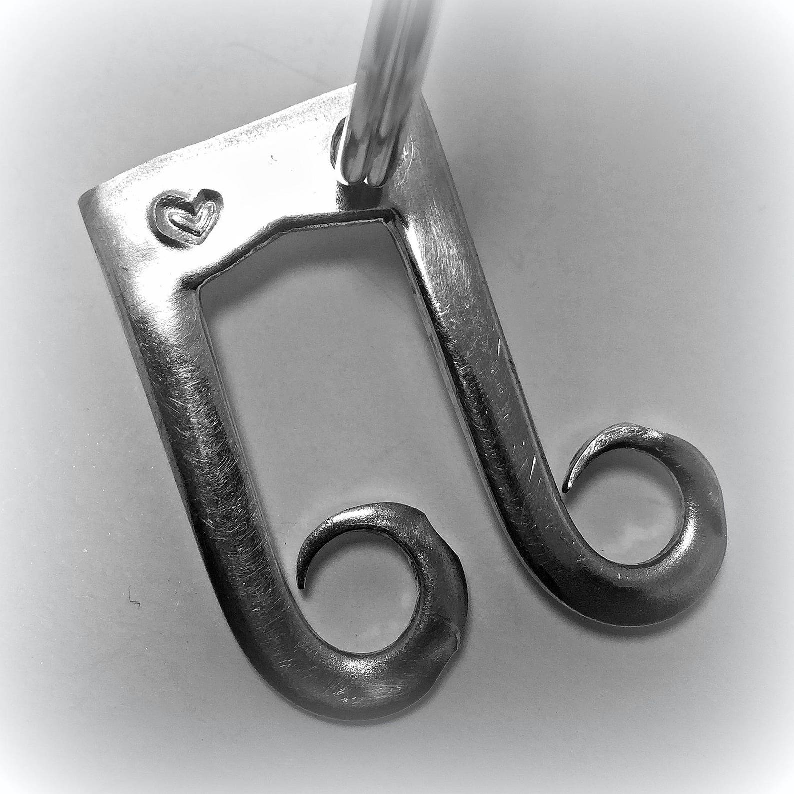 Music Note Key Chain, Silverware Key Fob for Music Lovers, Silverware ...