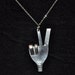Peace Sign Necklace, Silverware Jewelry, Peace Sign Fork Necklace ...