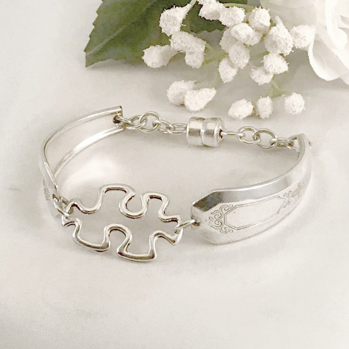 Autism Awareness Bracelet Silverware Jewelry Autism Mom - Etsy