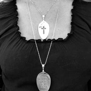 Peace Sign Necklace, Silverware Jewelry, Peace Sign Fork Necklace ...