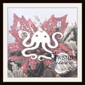 Octopus Antique Silverware Fork Necklace Fork Jewelry, Vintage Silver ...