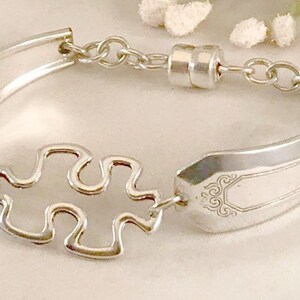 Autism Awareness Bracelet Silverware Jewelry , Autism Mom Spoon Jewelry ...
