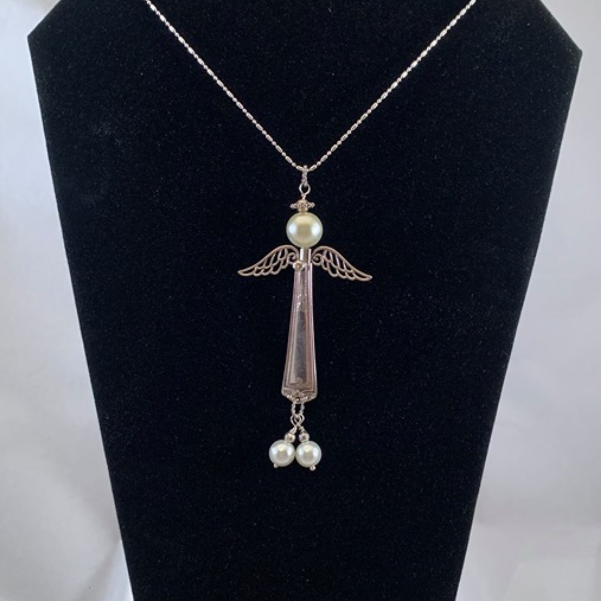 Handmade Angel Wing Spoon Pendant Gift for Grandma Silverware | Etsy