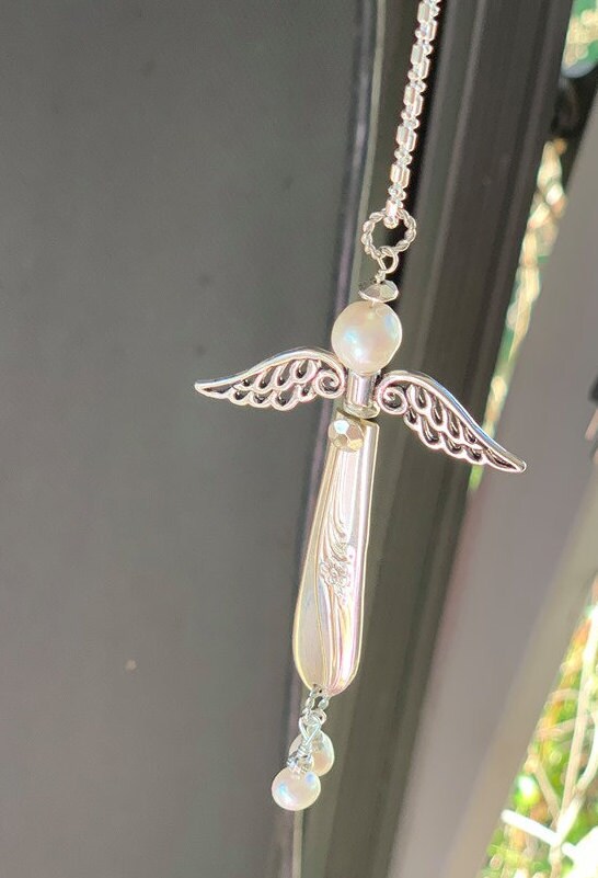Handmade Angel Wing Spoon Pendant Gift for Grandma Silverware | Etsy