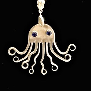 Upcycled Silverware Octopus Necklace Jewelry With Birthstone, Unique ...