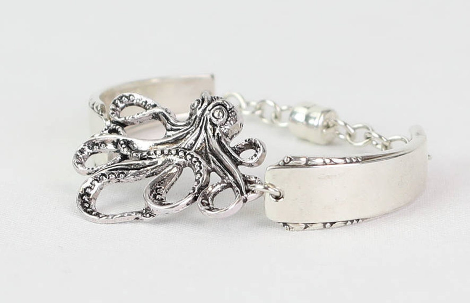 Octopus Bracelet Octopus Jewelry Vintage Silverware Jewelry | Etsy