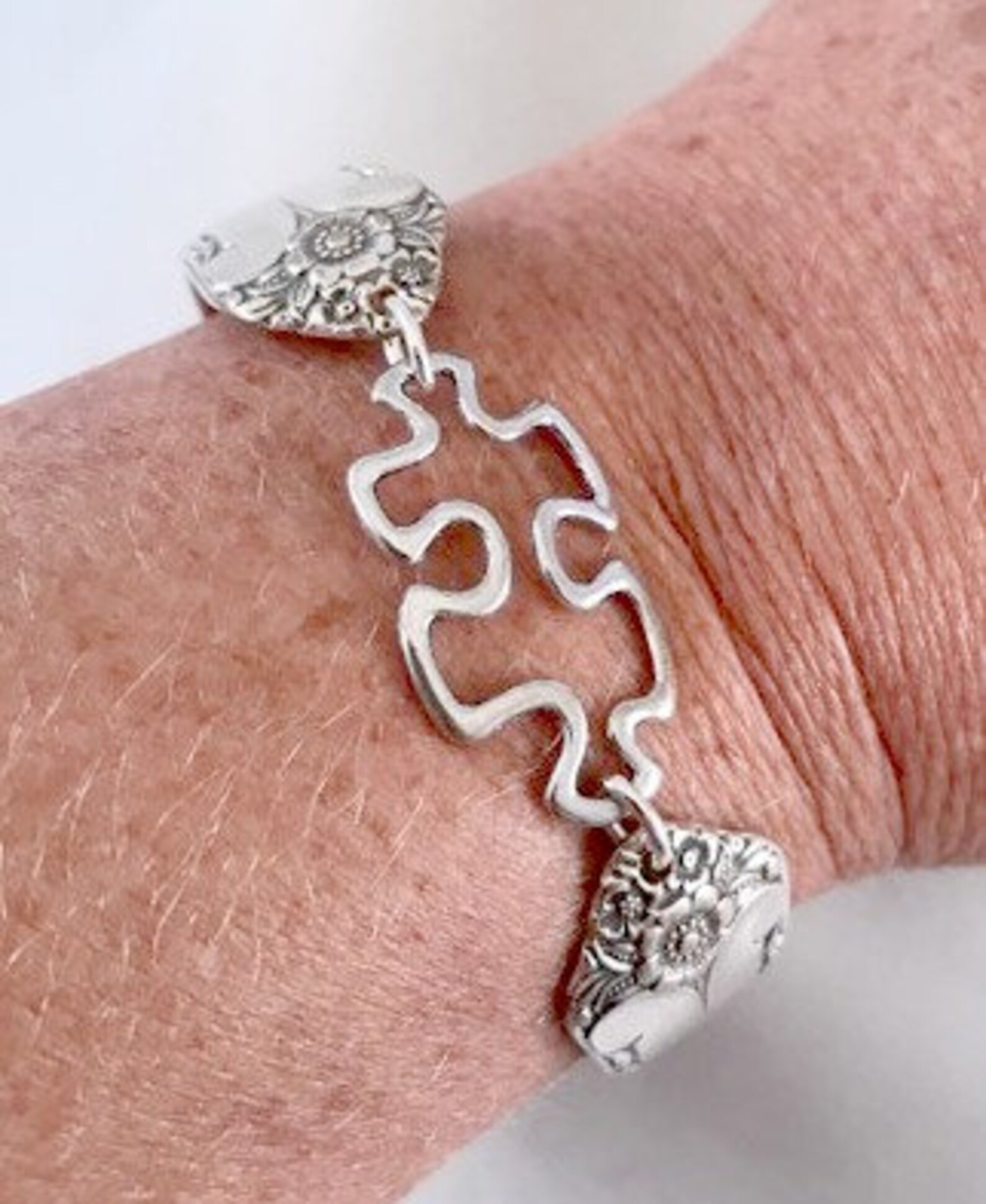 Autism Awareness Bracelet Silverware Jewelry Autism Mom - Etsy
