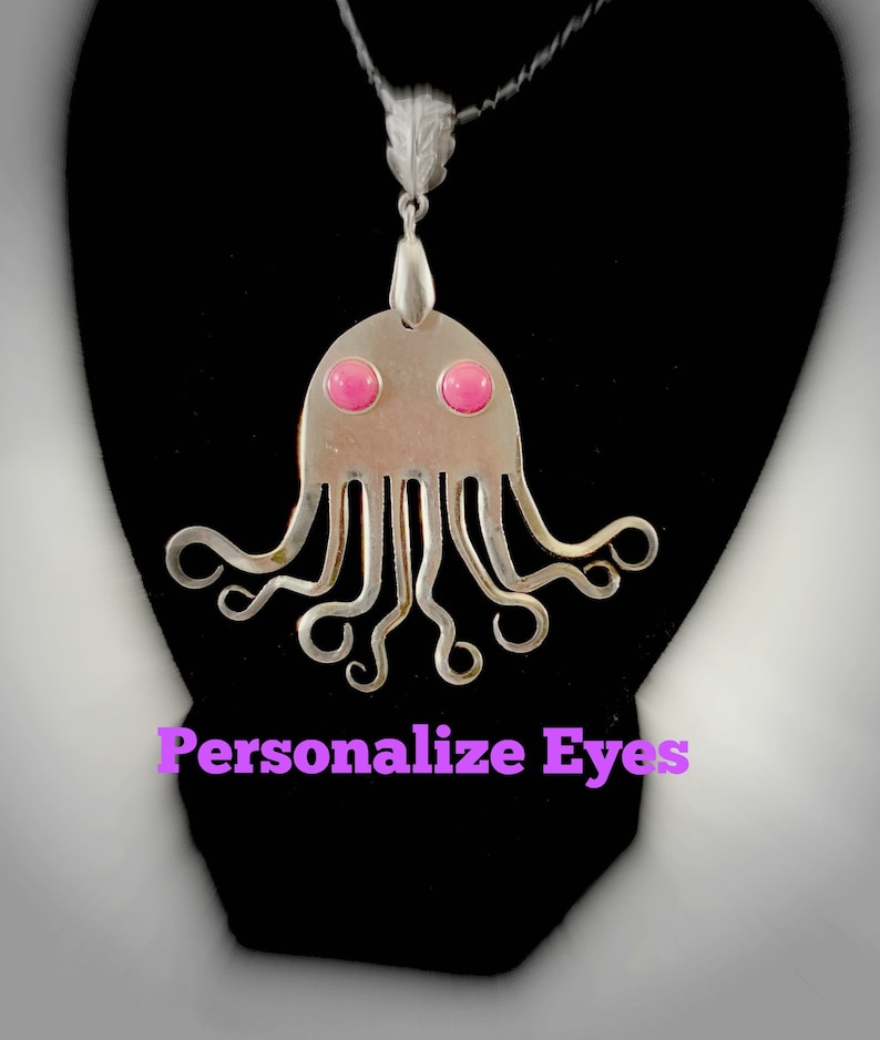 Vintage Silverware Fork Octopus Necklace, Custom Personalized Hand ...