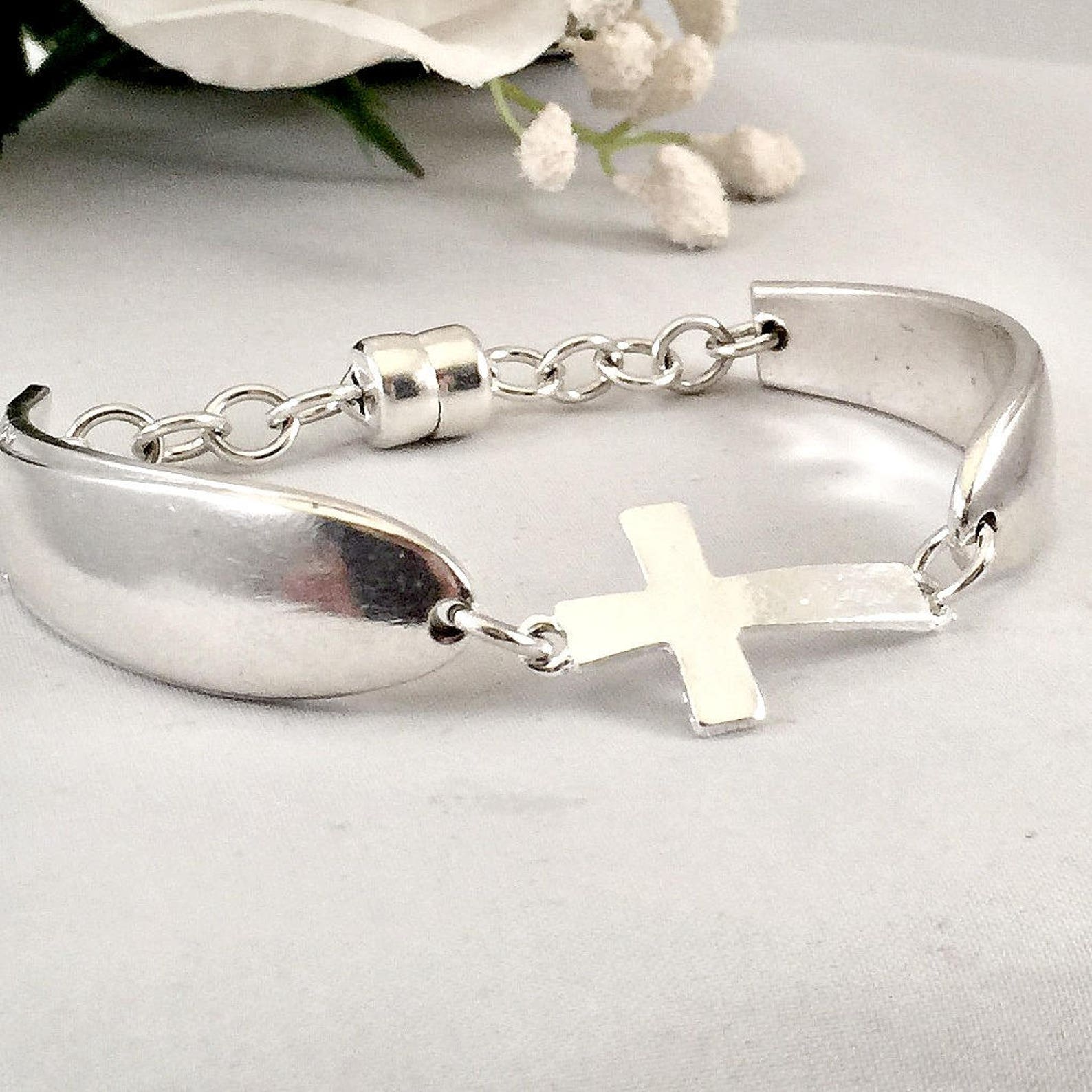 Antique Cross Spoon Jewelry Gift for Her Handmade Spoon | Etsy