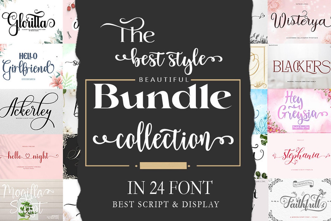 Best Collection Font Bundle - Etsy