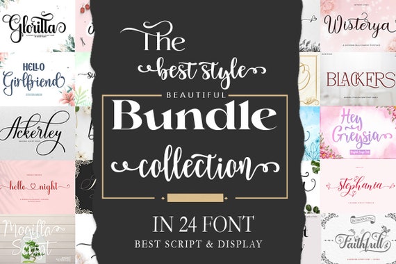 Best Collection Font Bundle - Etsy