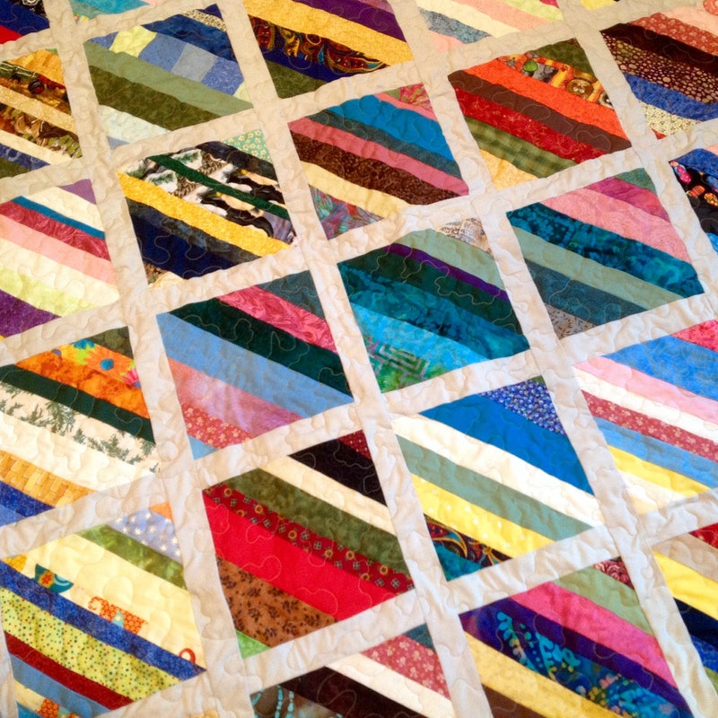 String Pieced Quilt - Etsy