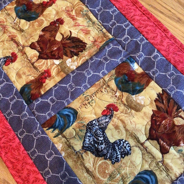 Rooster Table Runner - Etsy