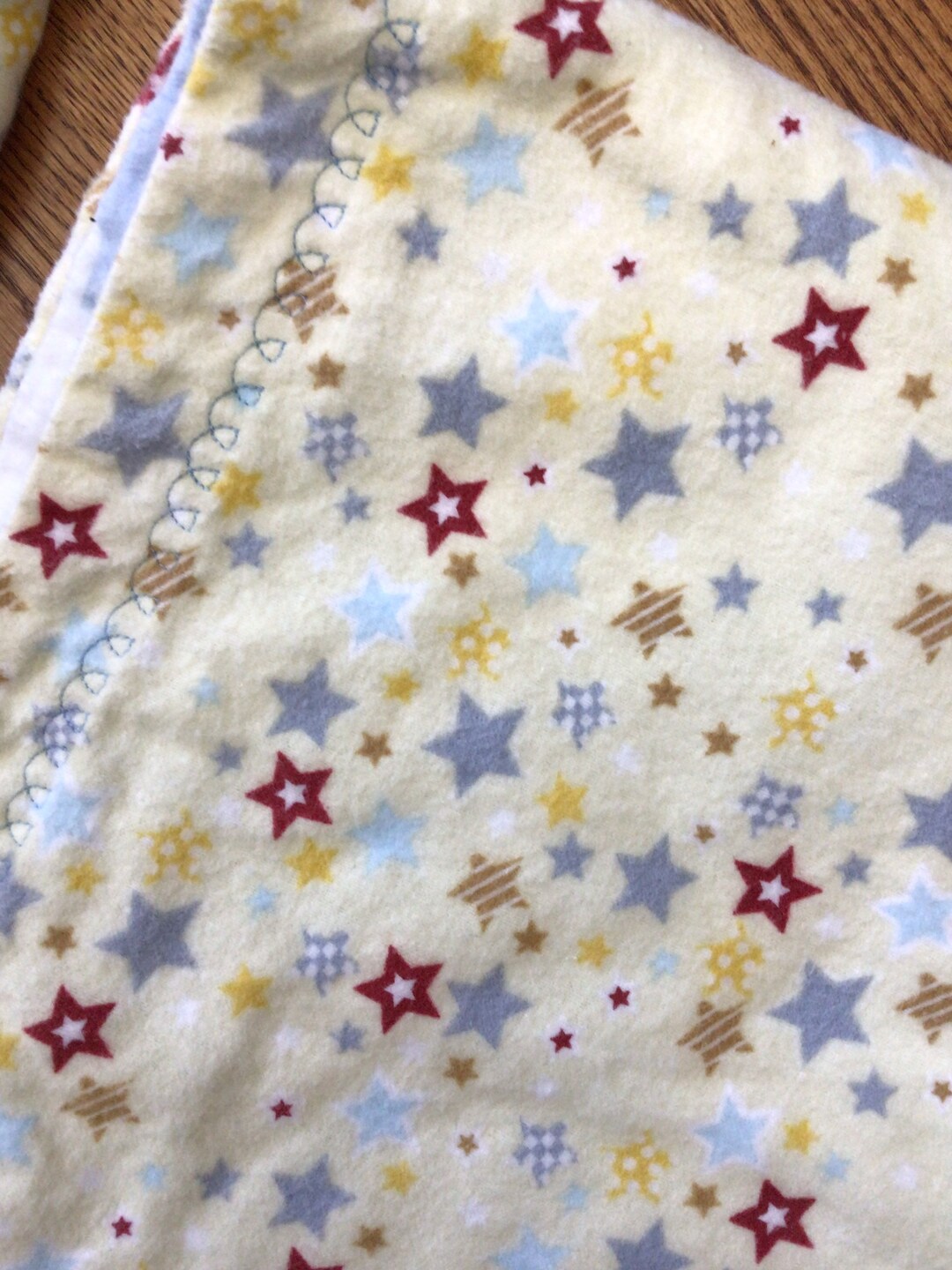 Flannel Reversible Receiving Blankets, 36x40, Star Pattern, Newborn to ...