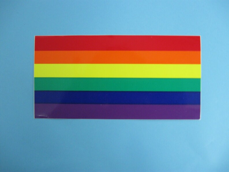 Two 2 Rainbow Flag Bumper Stickers 1160-10-05 C4 | Etsy