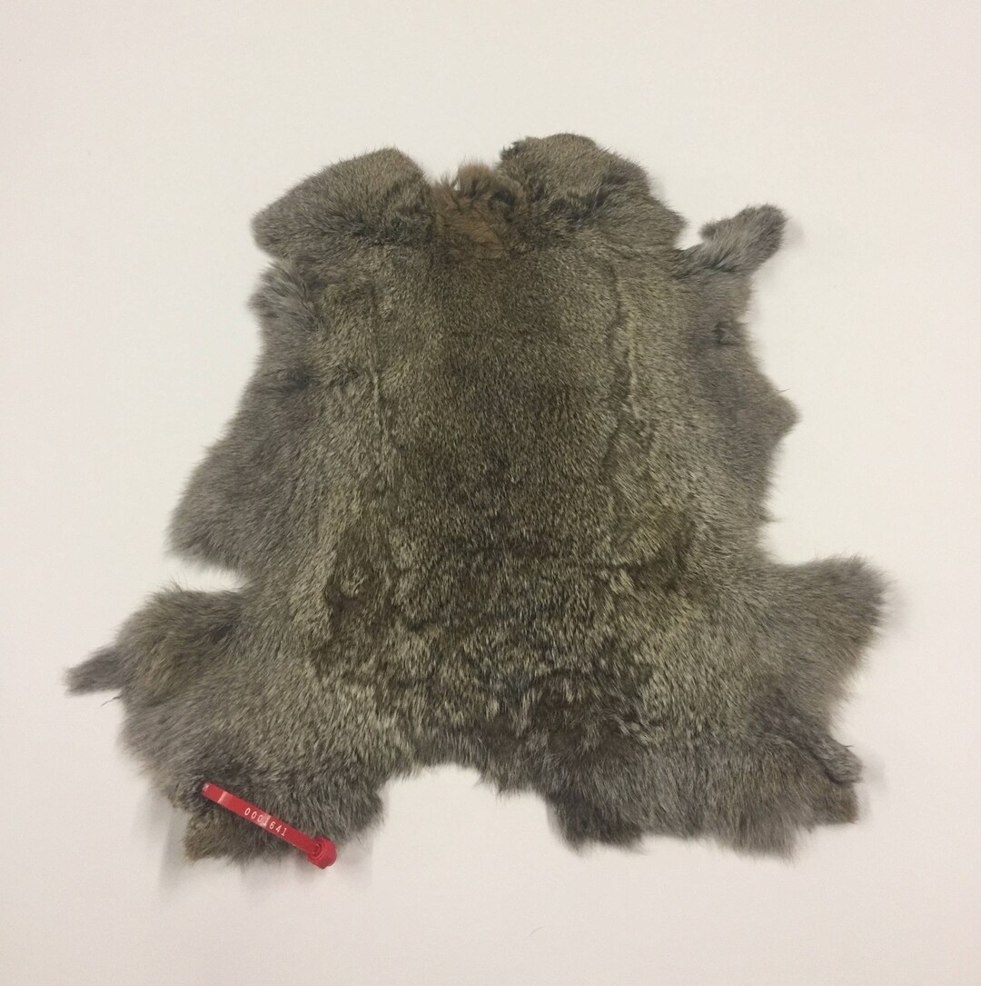Rabbit Pelt Czech Large: Natural Bunny Grey Color - Etsy
