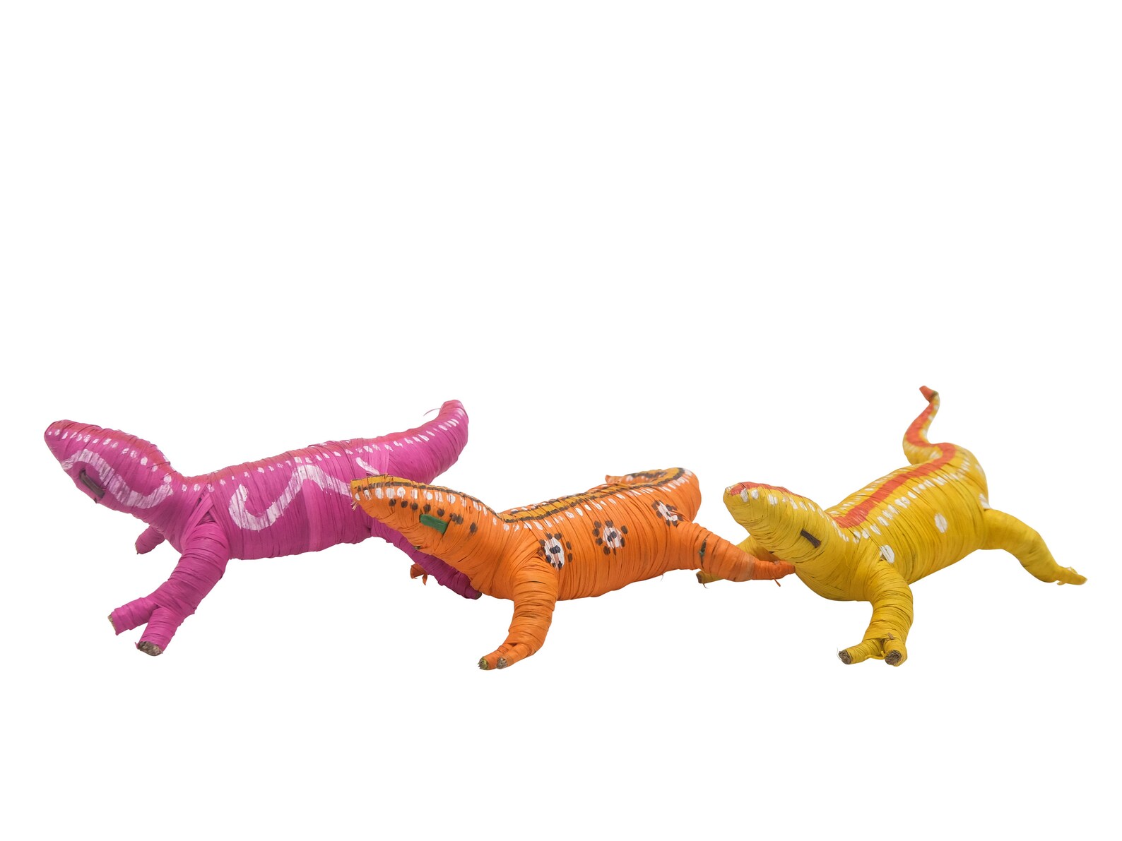 Small Lizard Raffia Straw Animal in Various Colors - Etsy