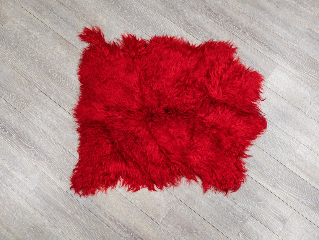 Dyed Red Angora Goat Skin: #1 Quality (66-A1XL-RD-G4981) - Etsy