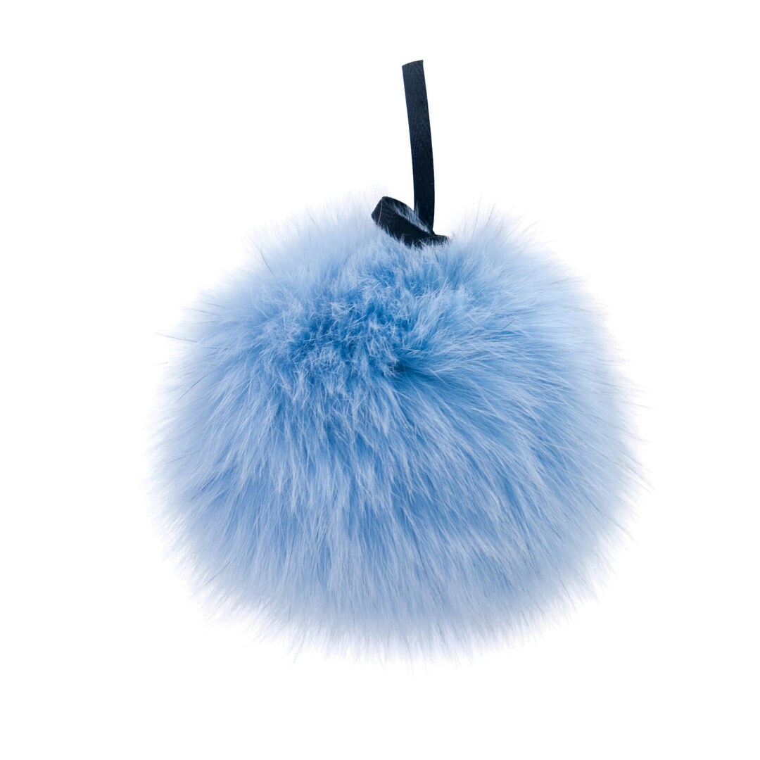 Blue/shadow Fox Fur Pompom Dyed Baby Blue (1267-BSFBB) Y2F - Etsy