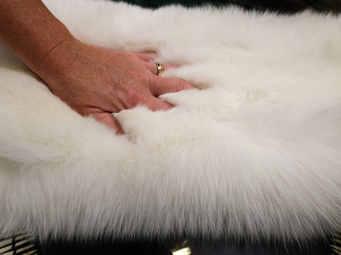 Extra-large Fashion Quality White Shadow Fox / Polar Fox Skin | Etsy