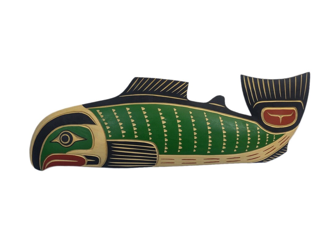 Northwest Coast Native American Salmon Plaque 105-G1808 U10-RM2 - Etsy