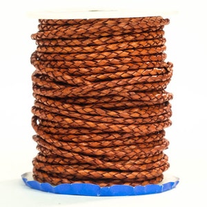 Bolo Round Braided Lace 3mm 2 Yards: Cognac 297-rb3xydcg | Etsy