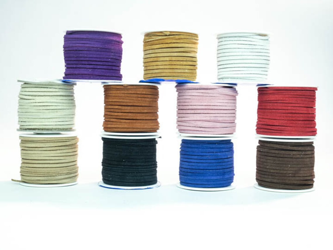 Suede Lacing 1 25 Yard 75 Foot Spool 1/8th Inch Lace. - Etsy