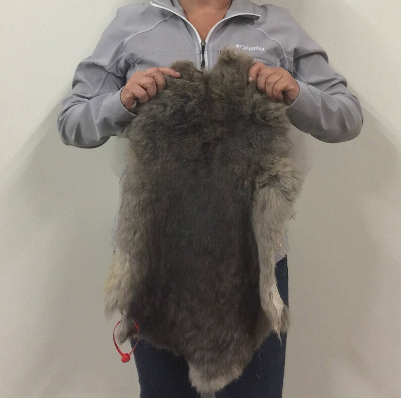 Rabbit Pelt Czech Large: Natural Bunny Grey Color - Etsy
