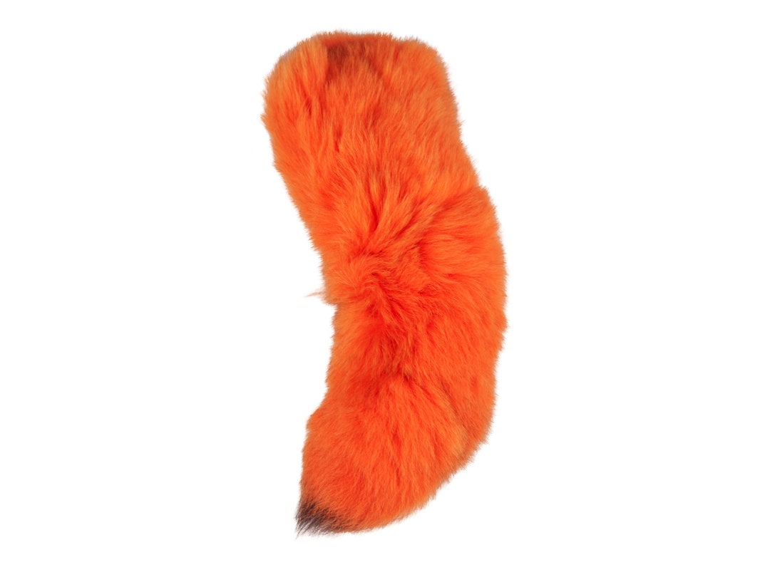 Premium Dyed Orange Fox Tail (18-05-OR) Y2P - Etsy