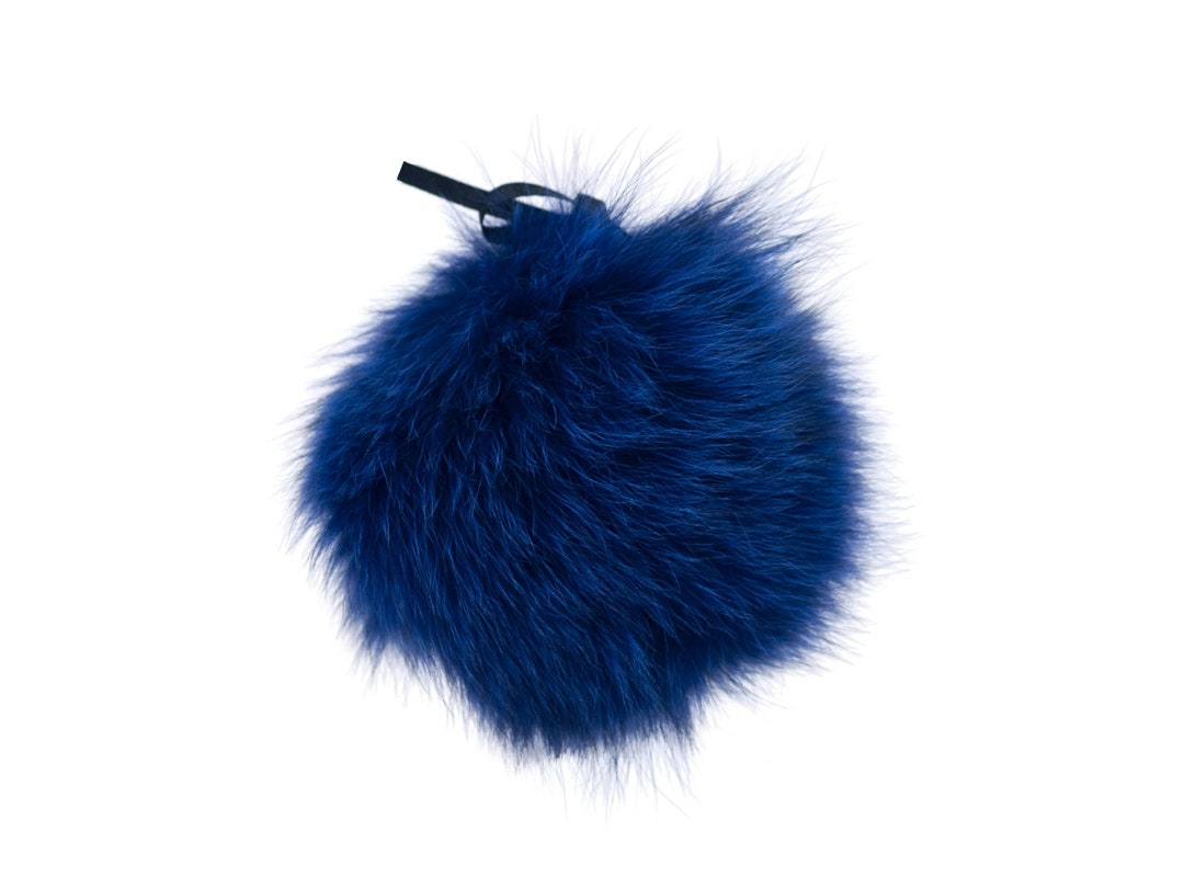Blue/shadow Fox Fur Pompom Dyed Navy Blue (1267-BSFNB) Y2F - Etsy
