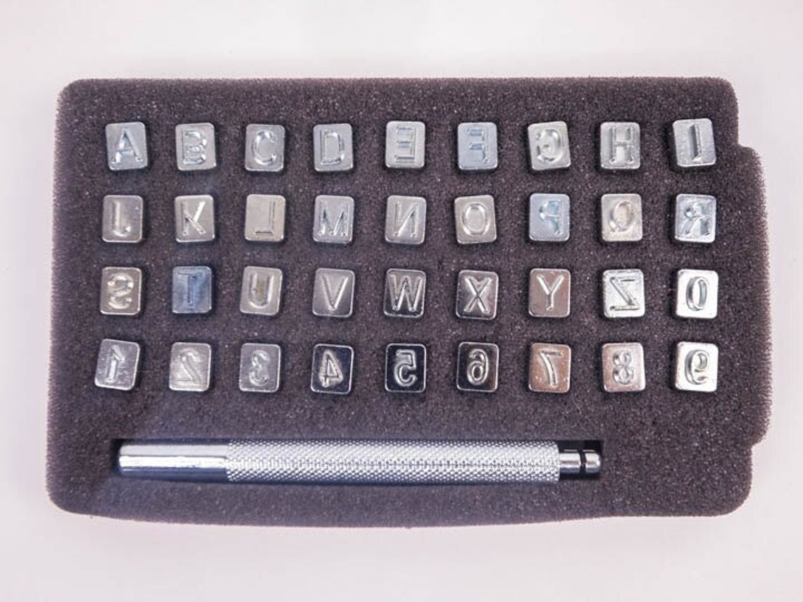 1/4 Leather Punch Set : Alphabet & Numbers 469-8137 P1 - Etsy
