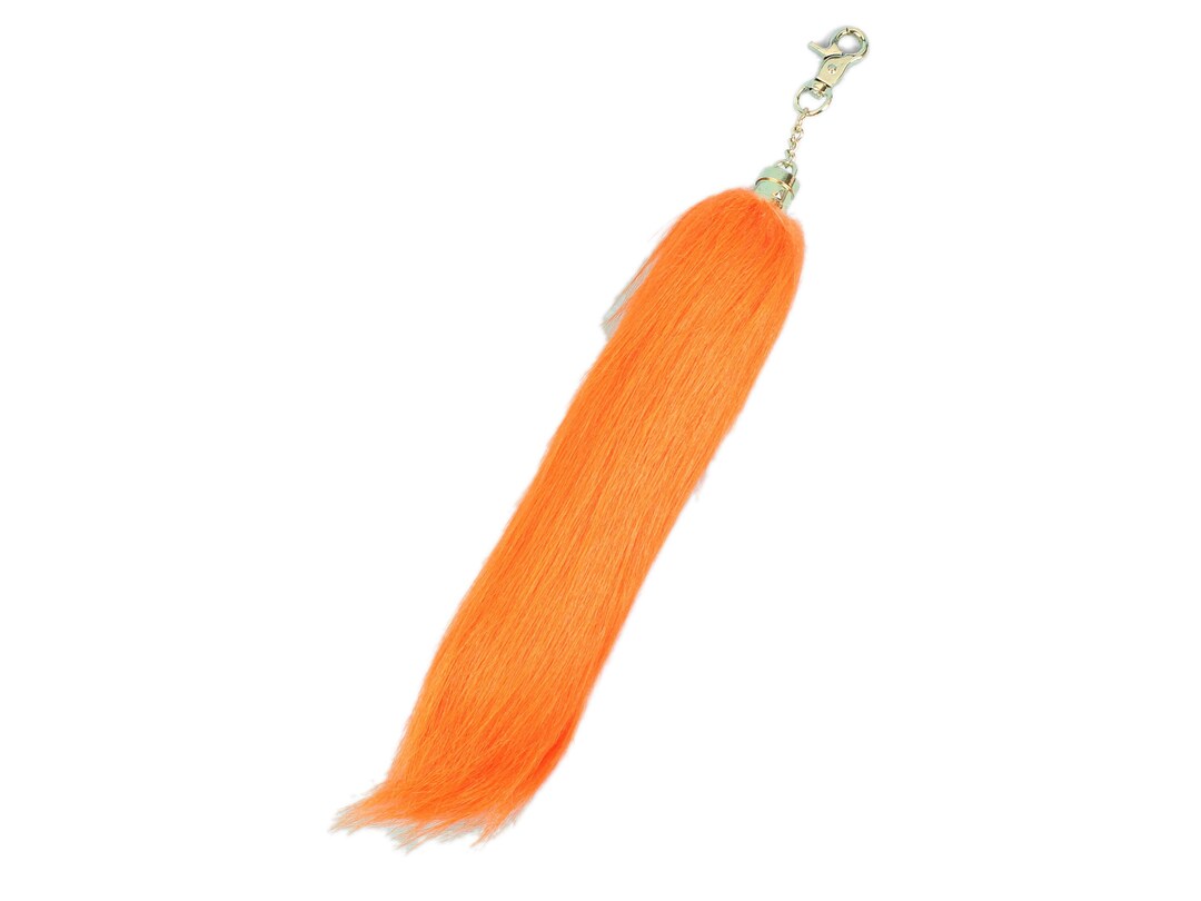 Imitation Faux Fox Tail Keychain: Orange 42-23OR-AS K21 - Etsy