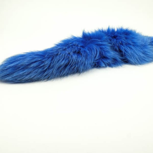 Blue Fox Tail - Etsy