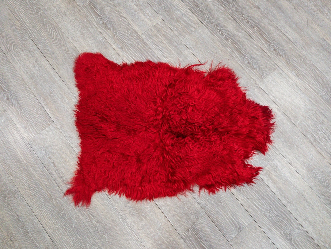 Dyed Red Angora Goat Skin: #1 Quality (66-A1XL-RD-G4979) - Etsy