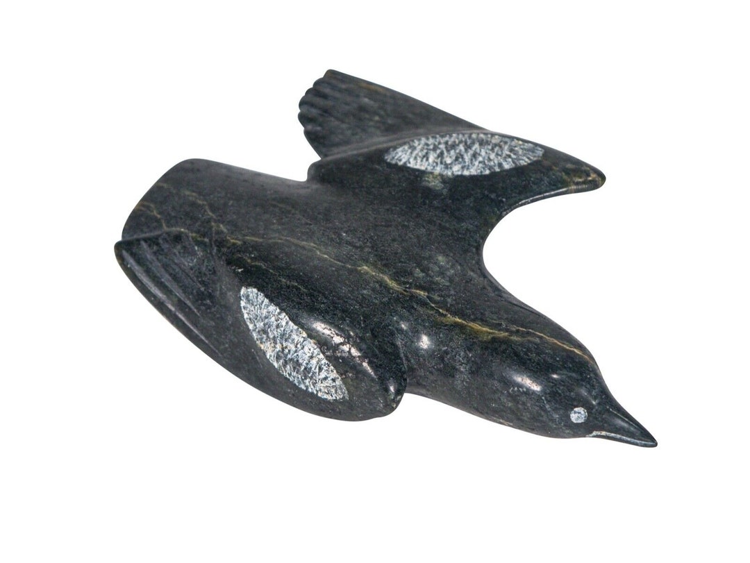 Inuit Soapstone Carving: Bird (44-G37) Y3K - Etsy