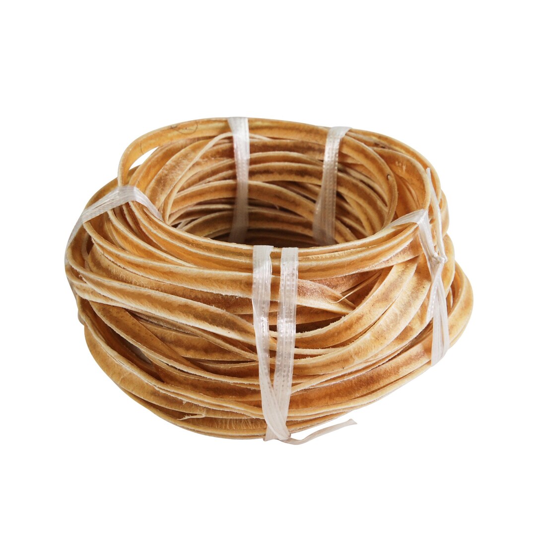 Machine Cut Double Back Cow Rawhide Lacing: 3/8" X 60 Ft Bundle (1107 ...