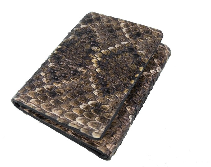 Real Western Diamondback Rattlesnake Skin Wallet: Trifold 598-W302-AS ...