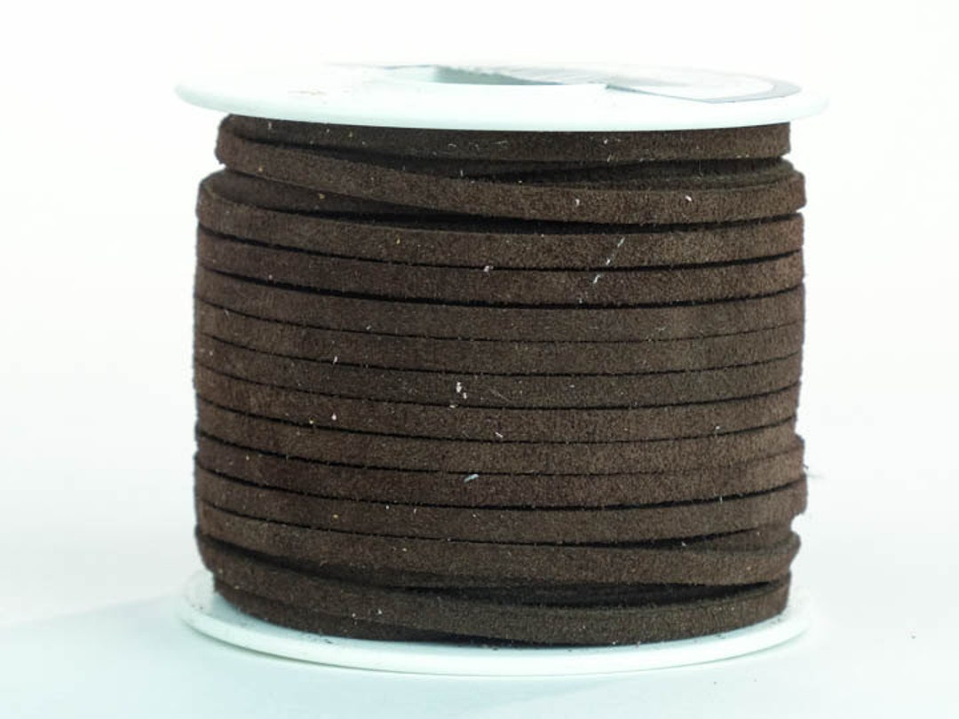 Suede Lacing - (1) 25 Yard (75 Foot) Spool, 1/8th Inch Lace. Chocolate ...