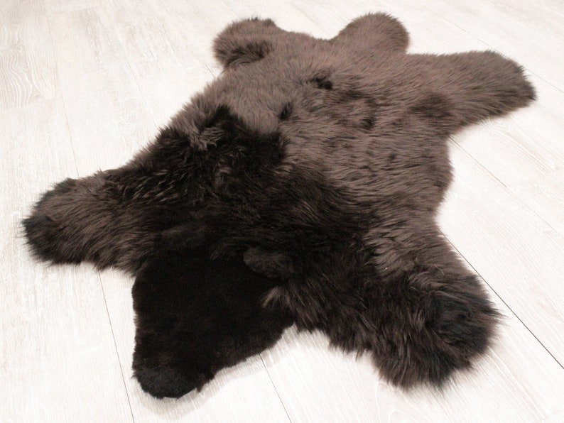 Australian Sheepskin Teddy Bear Rug: Brown (78-B704) Y2G - Etsy