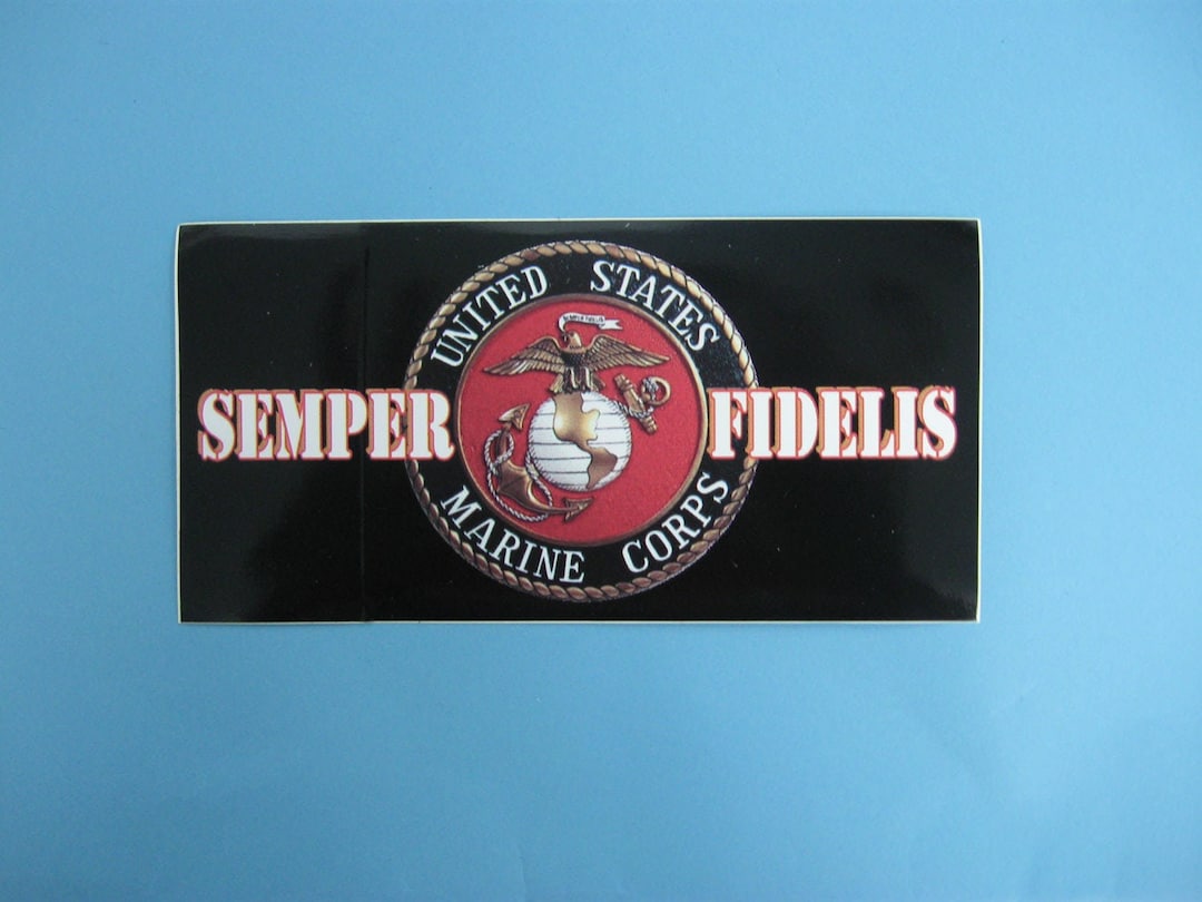 Two 2 U.S. Marine Corps Semper Fi Bumper Stickers - Etsy UK