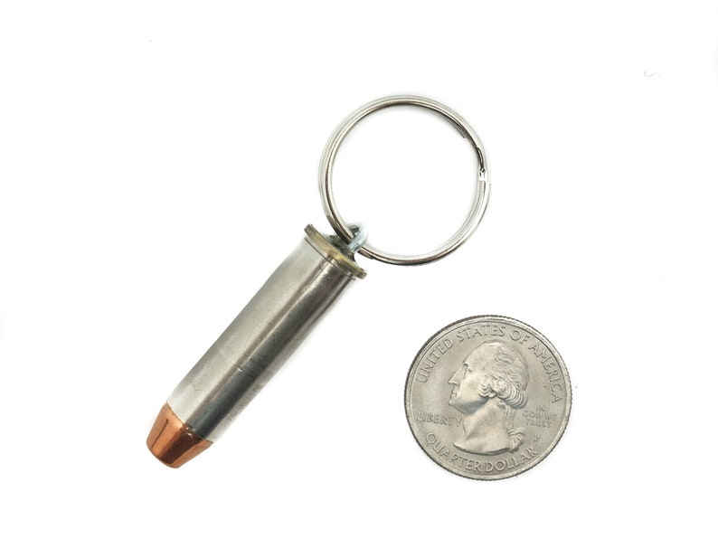 357 Magnum Nickel Bullet Keychain 42-40-9475 L17 - Etsy